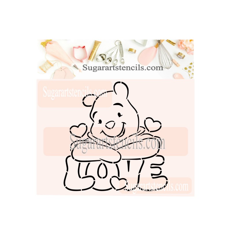 Winnie The Pooh Stencil Winnie Pooh Latte Art Cappuccino Stencil