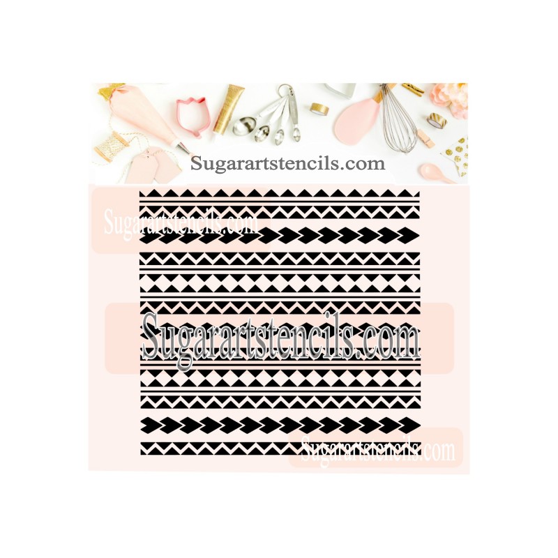 Moana print pattern cookie stencil background SC077