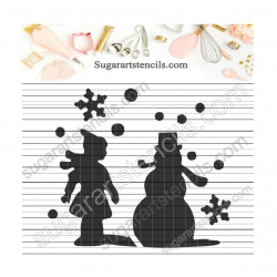 winter scene cookie stencil Christmas Holiday NB22202