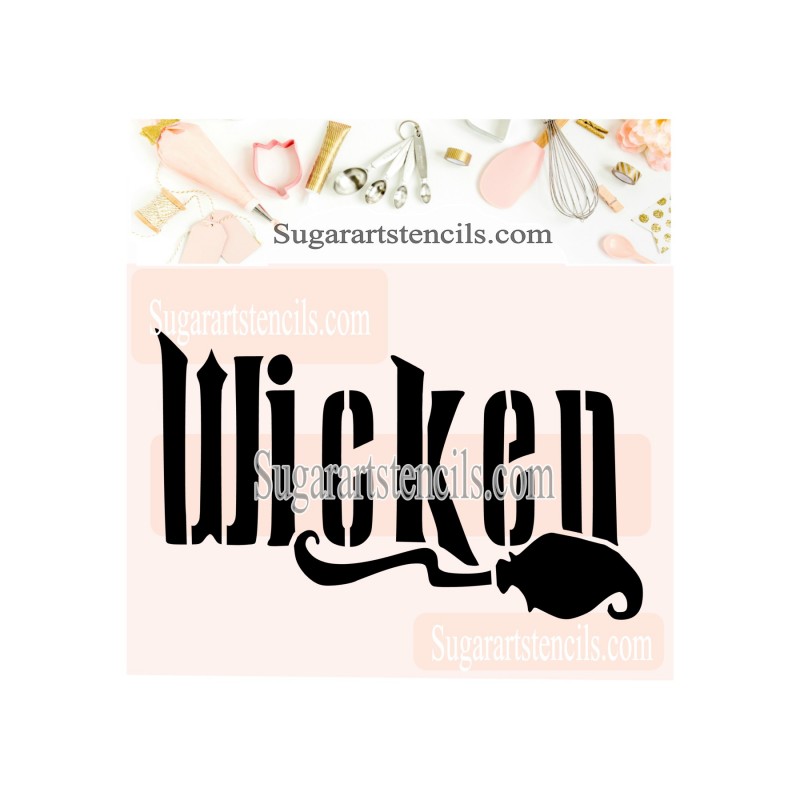 Wicked cookie stencil WD35