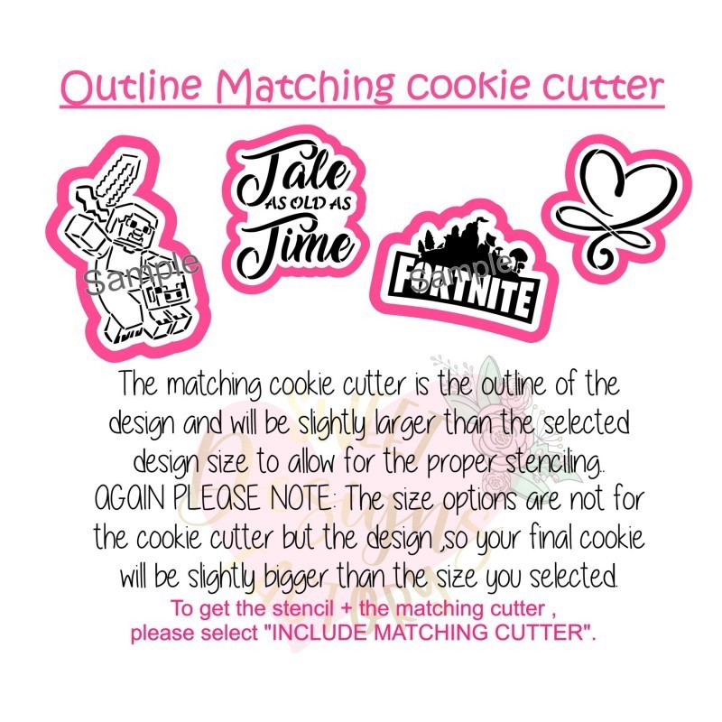 Super Mario Bros birthday PYO cookie stencil PQ561
