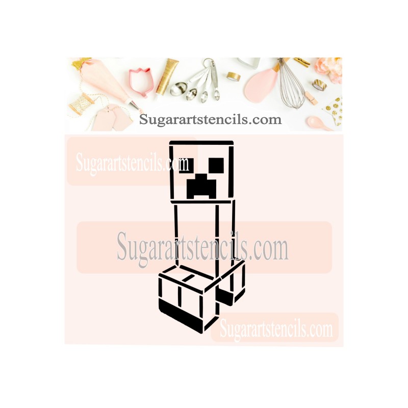 Minecraft cookie stencil SC011