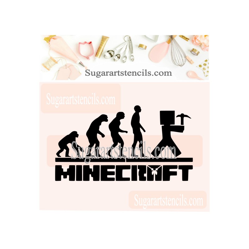 Minecraft cookie stencil SC041