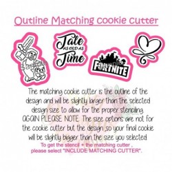 Valentine kid slang conversation heart 3 cookie stencils. VL62