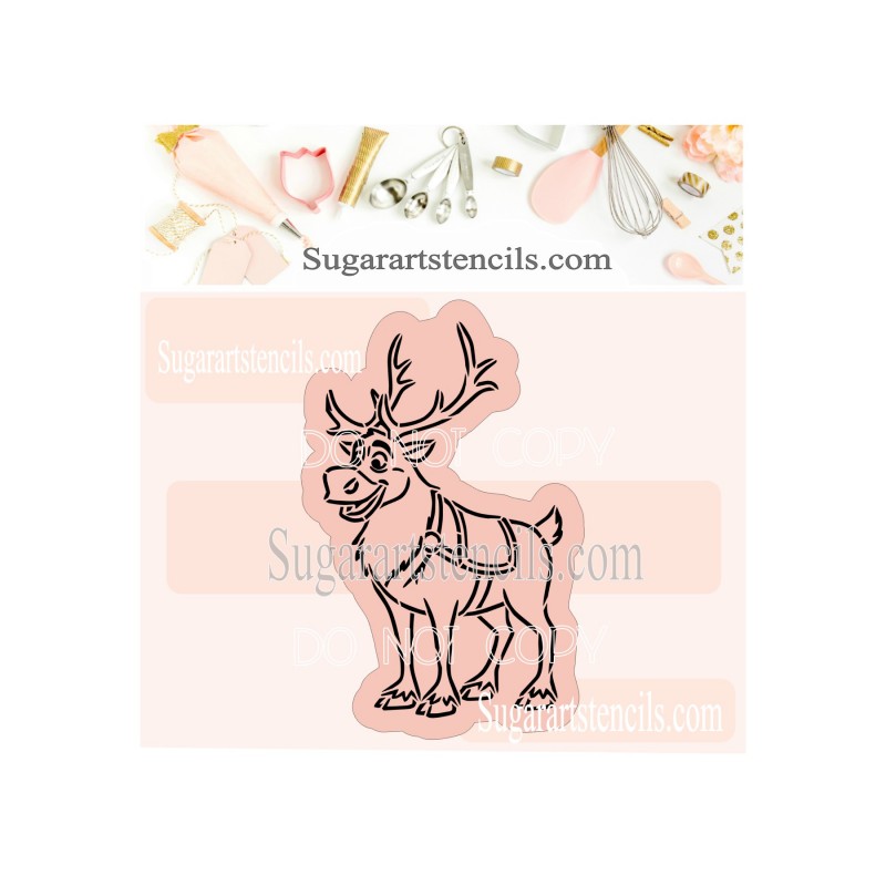 Frozen Sven Paint Your Own PYO cookie stencil VL137