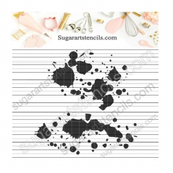 Blood splatter cookie stencil Nb1638
