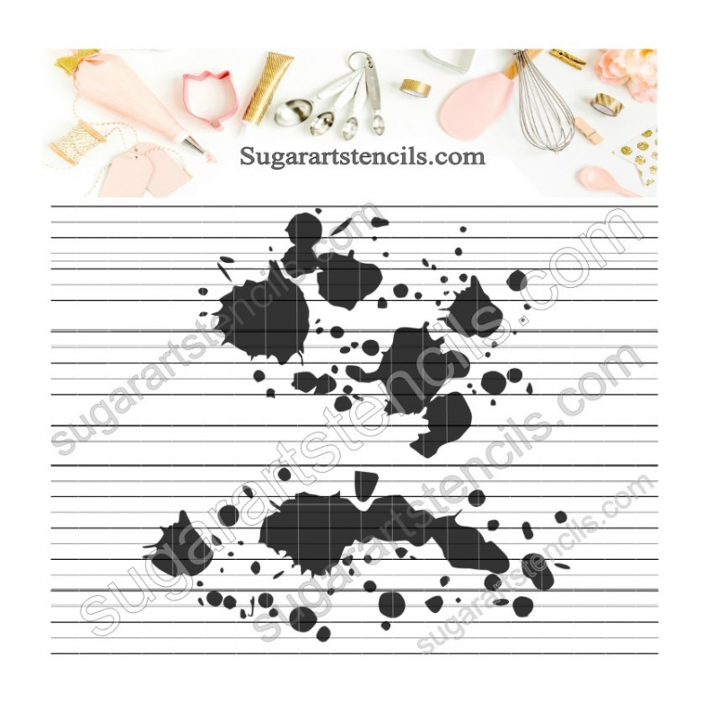 Blood splatter cookie stencil Nb1638