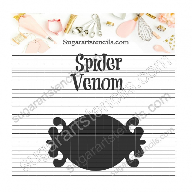 Potion label Spider Venom cookie stencil NB900825