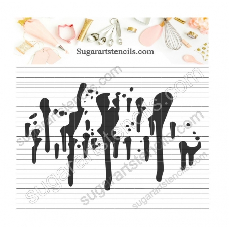 Blood splatter cookie stencil Nb1637
