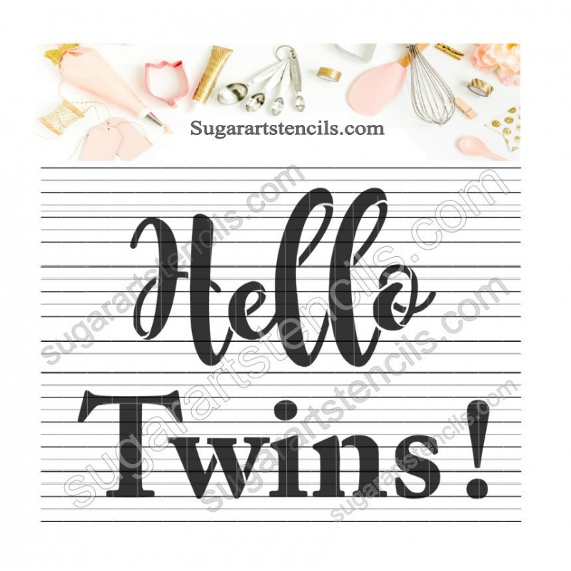 Hello Twins cookie stencil NB900489