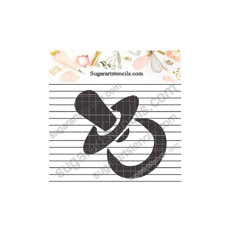 Baby Pacifier dummies new born shower cookie stencil NB1180