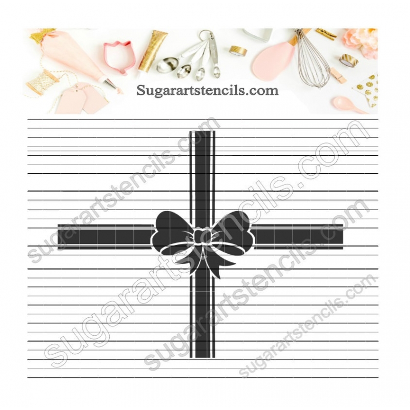 Gift bow stencil LTW101