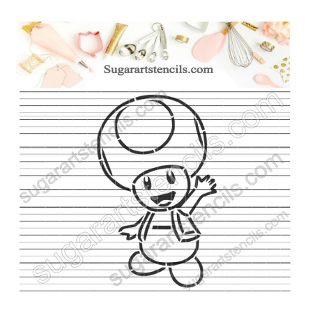 PYO Cookie stencil Mario Bros Toad AV0045