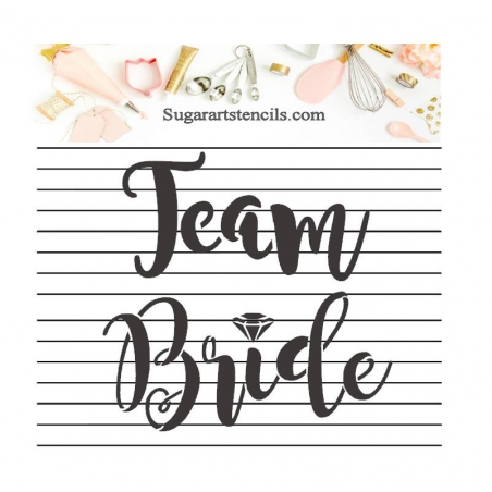 Team Bride cookie stencil wedding design NB900543