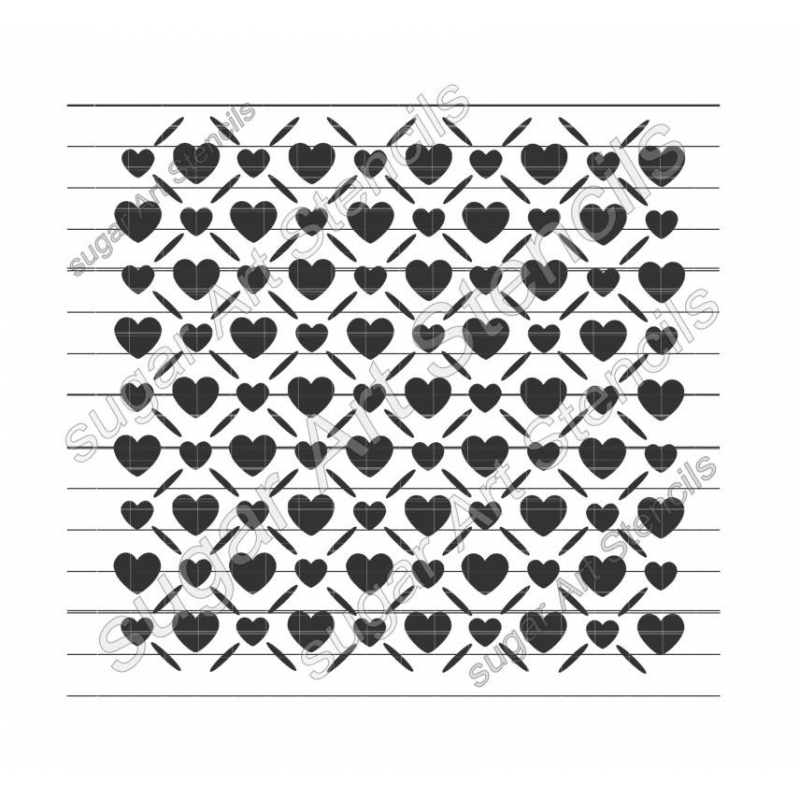 Heart lattice cookie stencil background NB60058