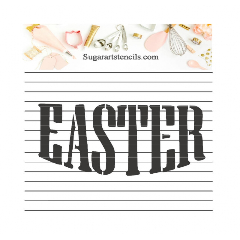 Easter word cookie stencil ST00116