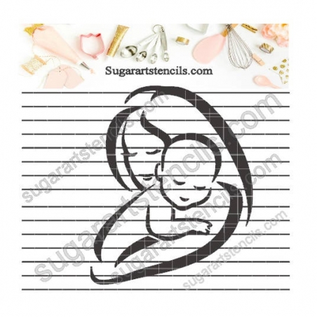 Mother and baby mother's Day Stencil Nb1549