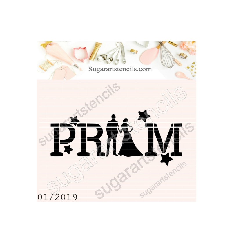 Prom night cookie stencil graduation FT00240