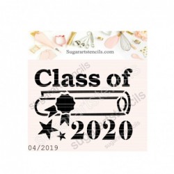 Graduation cookie stencil class of 2020 FT00205