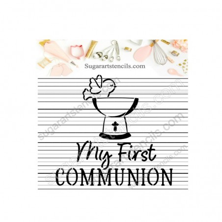 First Holy communion cookie stencil DC00120