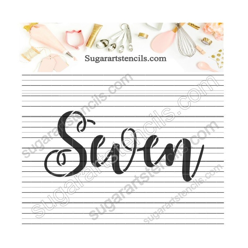 Hand lettered number seven cookie stencil lettering ST00894