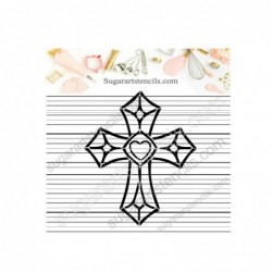 First communion PYO cookie stencil cross crucifix DC00142
