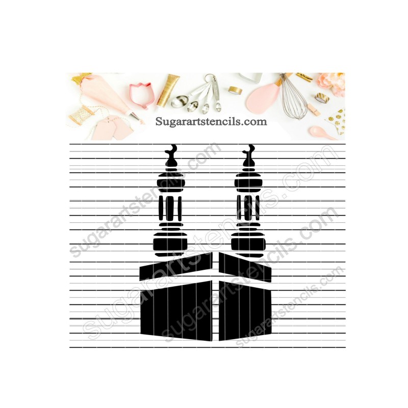 Mosque Mecca Hajj Kaaba cookie stencil DC00294