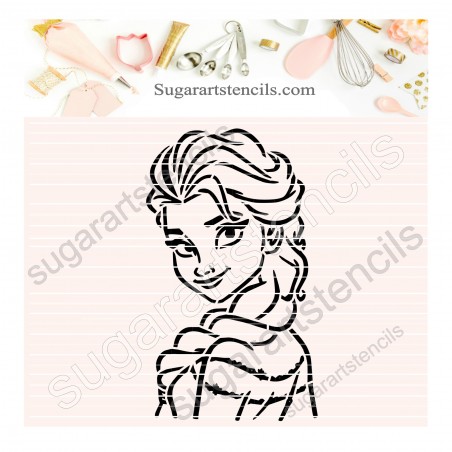 Frozen PYO cookie Stencil Elsa SAJ00213
