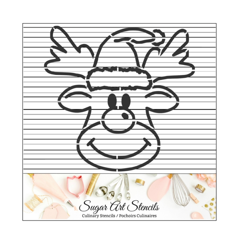 Christmas PYO cookie Stencil Rudolph little deer JN00194