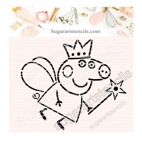Peppa pig PYO cookie Stencil D0069